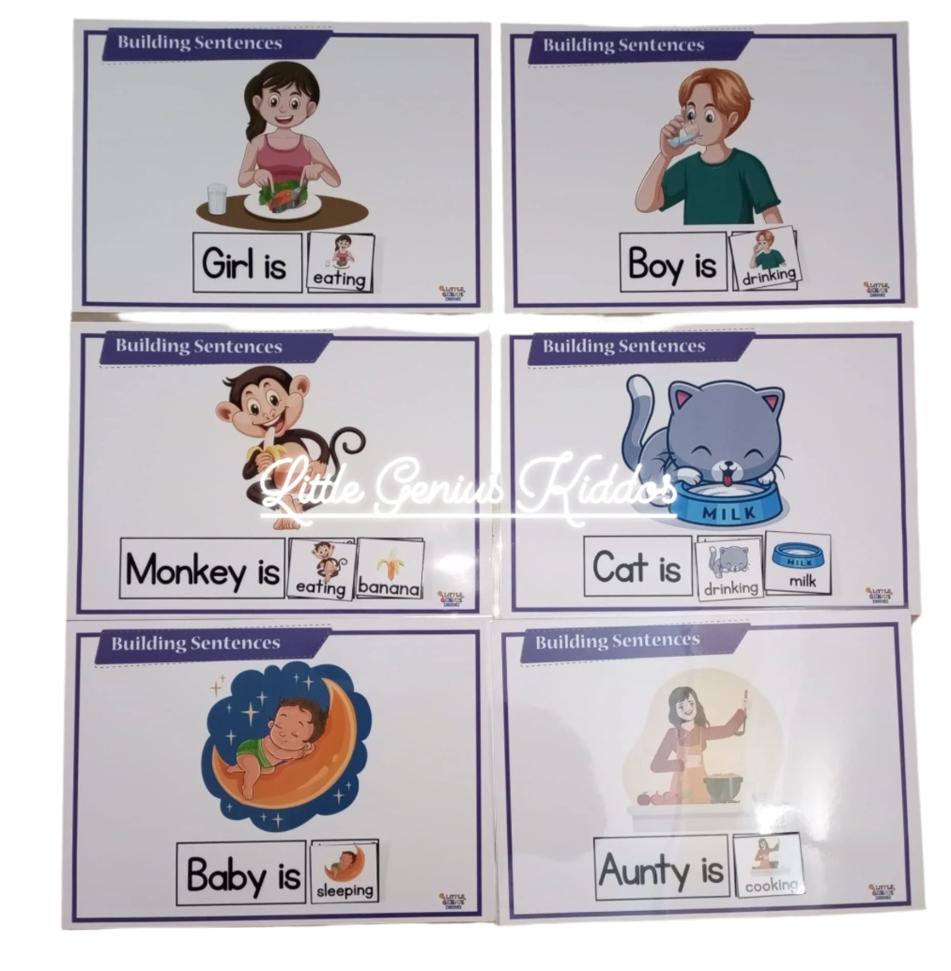 Building Sentences Adaptive Book Extended – Little Genius Kiddos