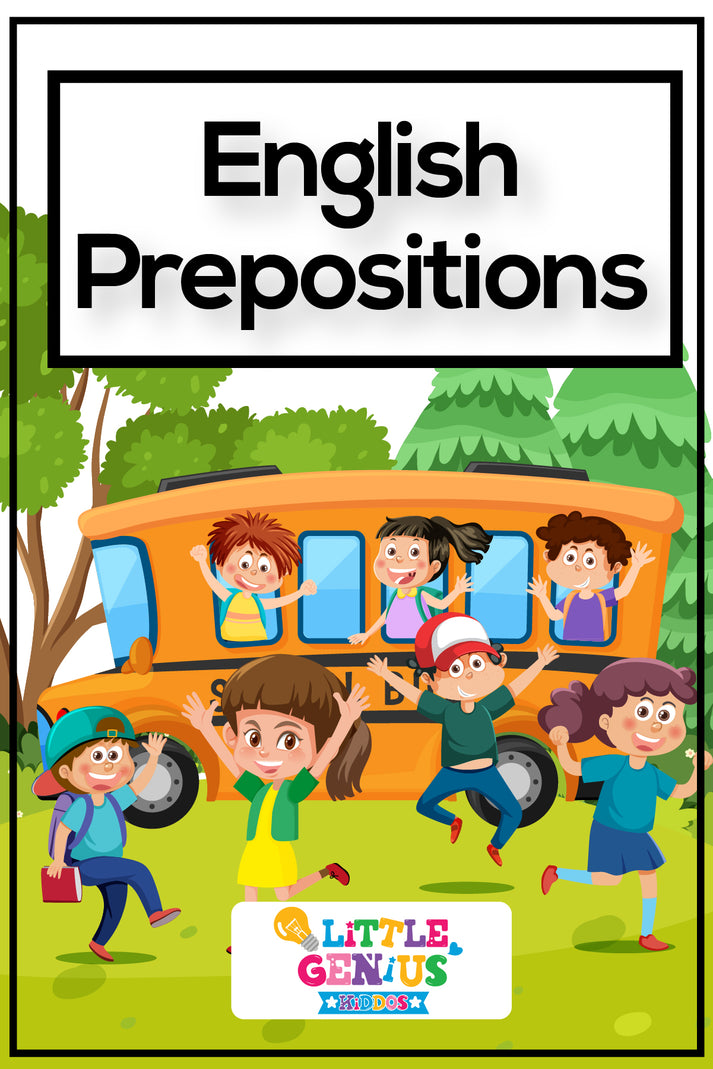 Preposition Flashcards – Set of 13 – Little Genius Kiddos